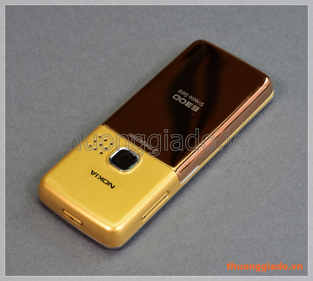 Bộ vỏ Nokia 6300 màu vàng, nắp lưng màu nâu, hàng zin