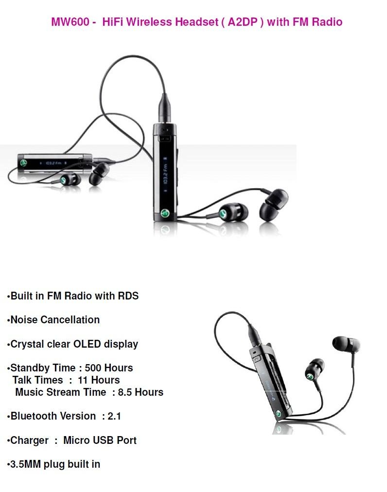 Tai nghe Bluetooth Sonyericsson MW600 Bluetooth headset